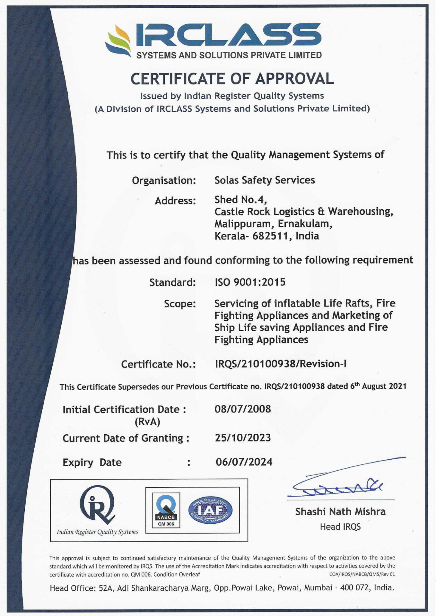 ARCSHIP Approvals and Certifications: Maritime Class & Flag