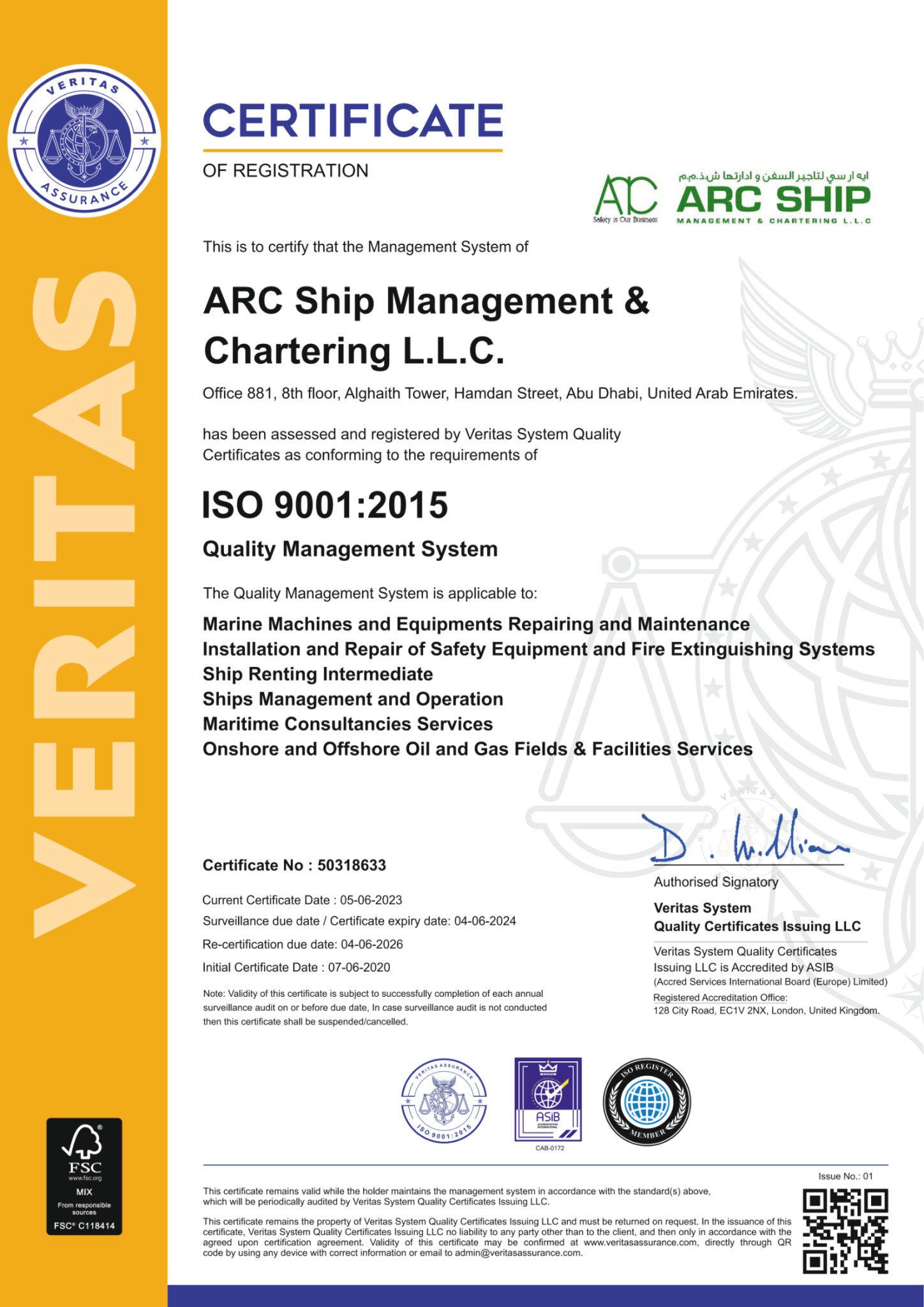 ARCSHIP Approvals and Certifications: Maritime Class & Flag