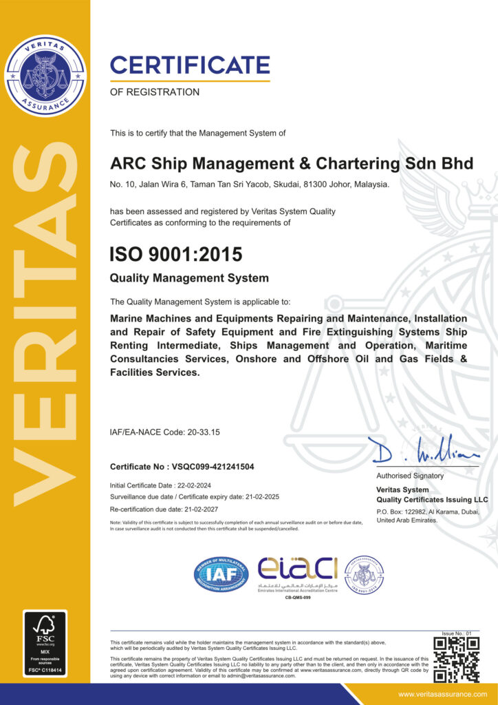 ARCSHIP Approvals and Certifications: Maritime Class & Flag