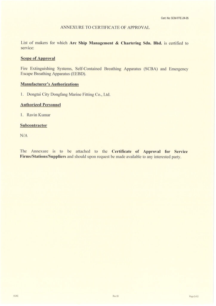 ARCSHIP Approvals and Certifications: Maritime Class & Flag