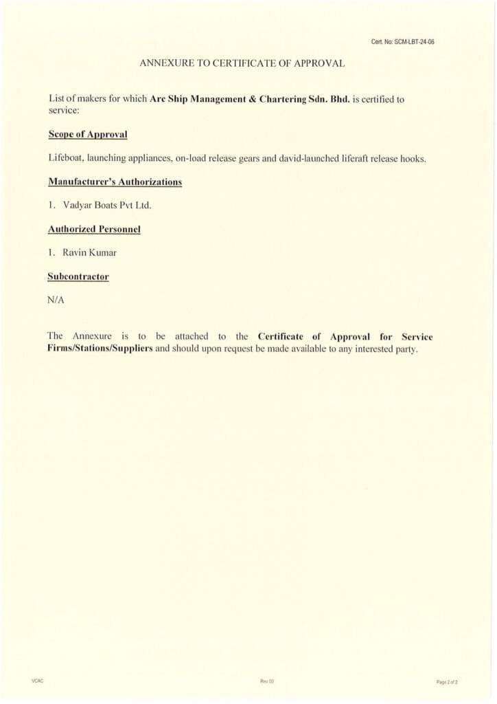 ARCSHIP Approvals and Certifications: Maritime Class & Flag